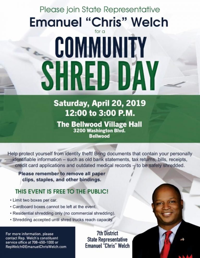 Bellwood Community Shred Day! - Village of Bellwood